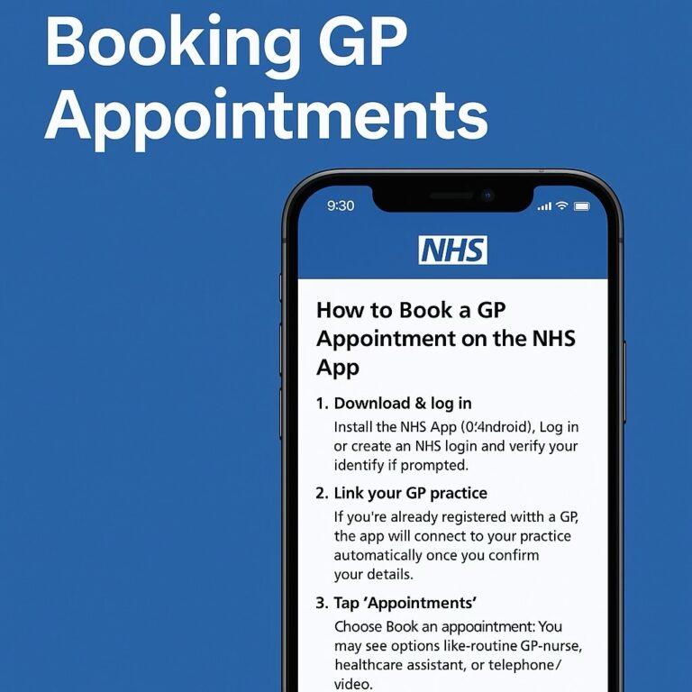 NHS App for Booking GP Appointments - NHS GP